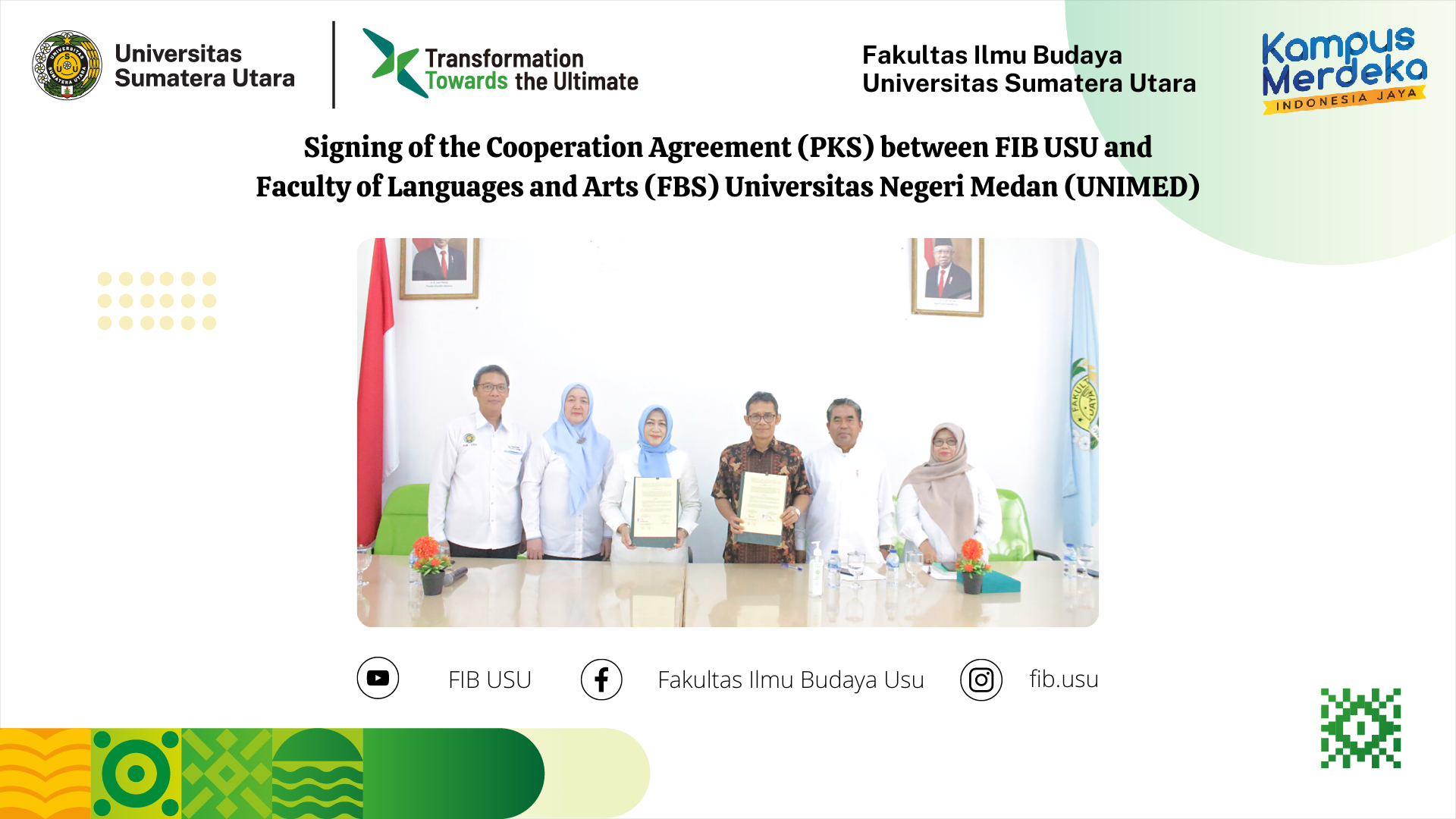 Signing Of The Cooperation Agreement (pks) Between Fib Usu And The ...