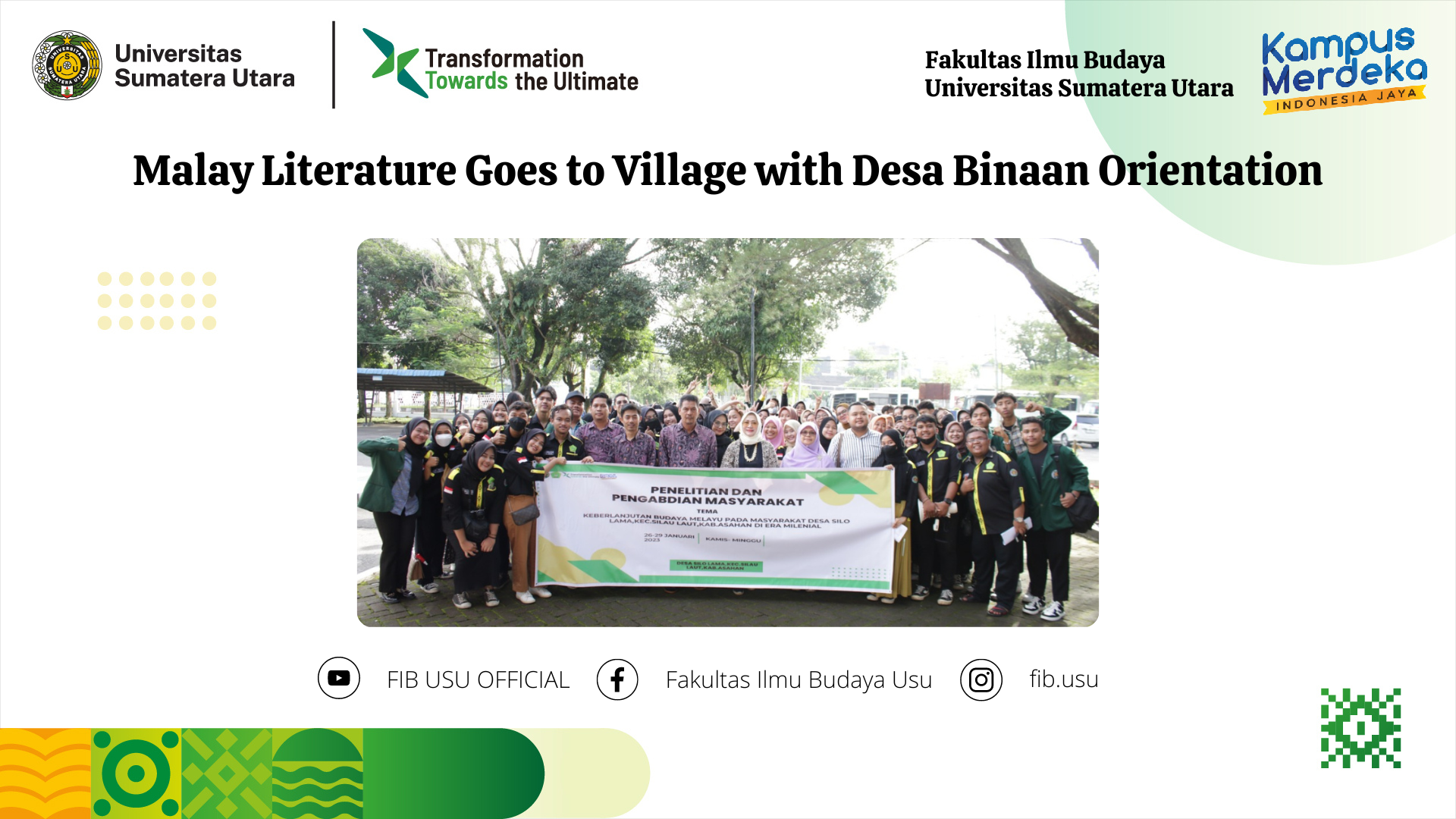 Malay Literature Goes To Village With Desa Binaan Orientation | Faculty ...