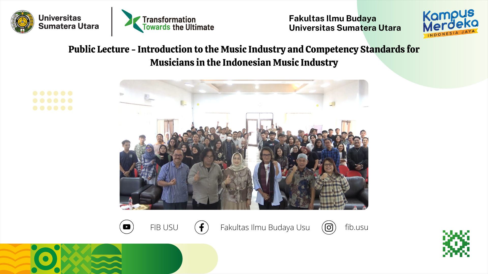 Public Lecture - Introduction To The Music Industry And Competency ...