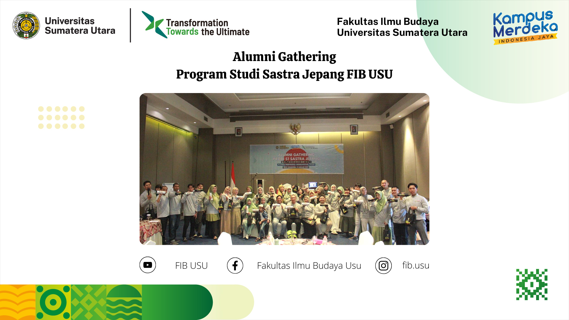 Alumni Gathering Of Japanese Literature Study Program Fib Usu | Faculty ...