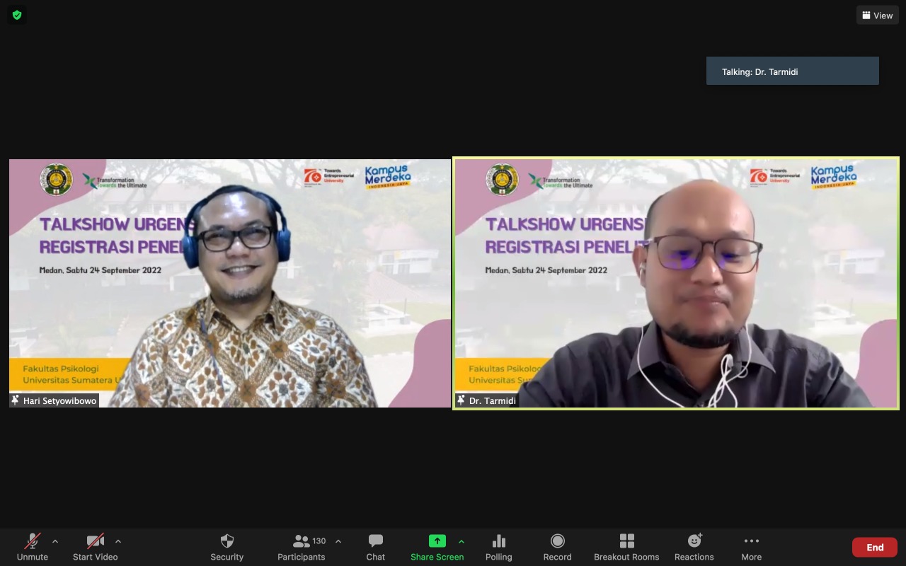 Talkshow Urgensi Registrasi Penelitian Di Fakultas Psikologi ...
