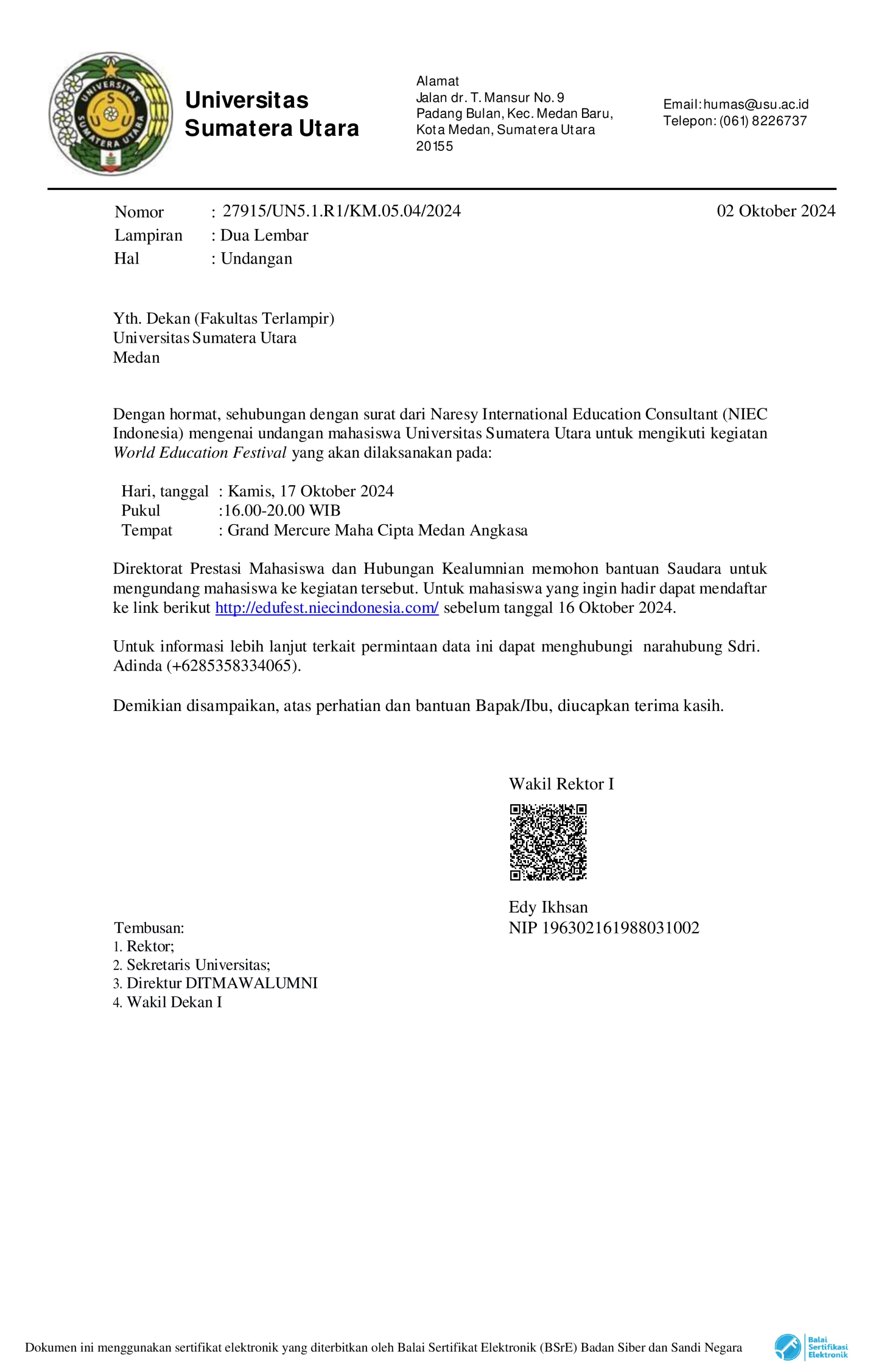 World Education Festival Invitation | Faculty of Cultural Science ...