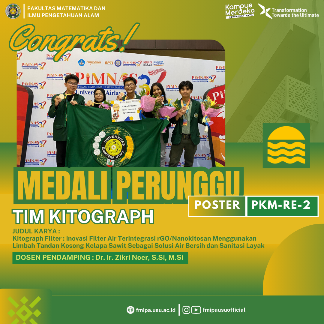 Kitograph Team From Fmipa Usu Won Bronze Medal At The 37th Pimnas In ...