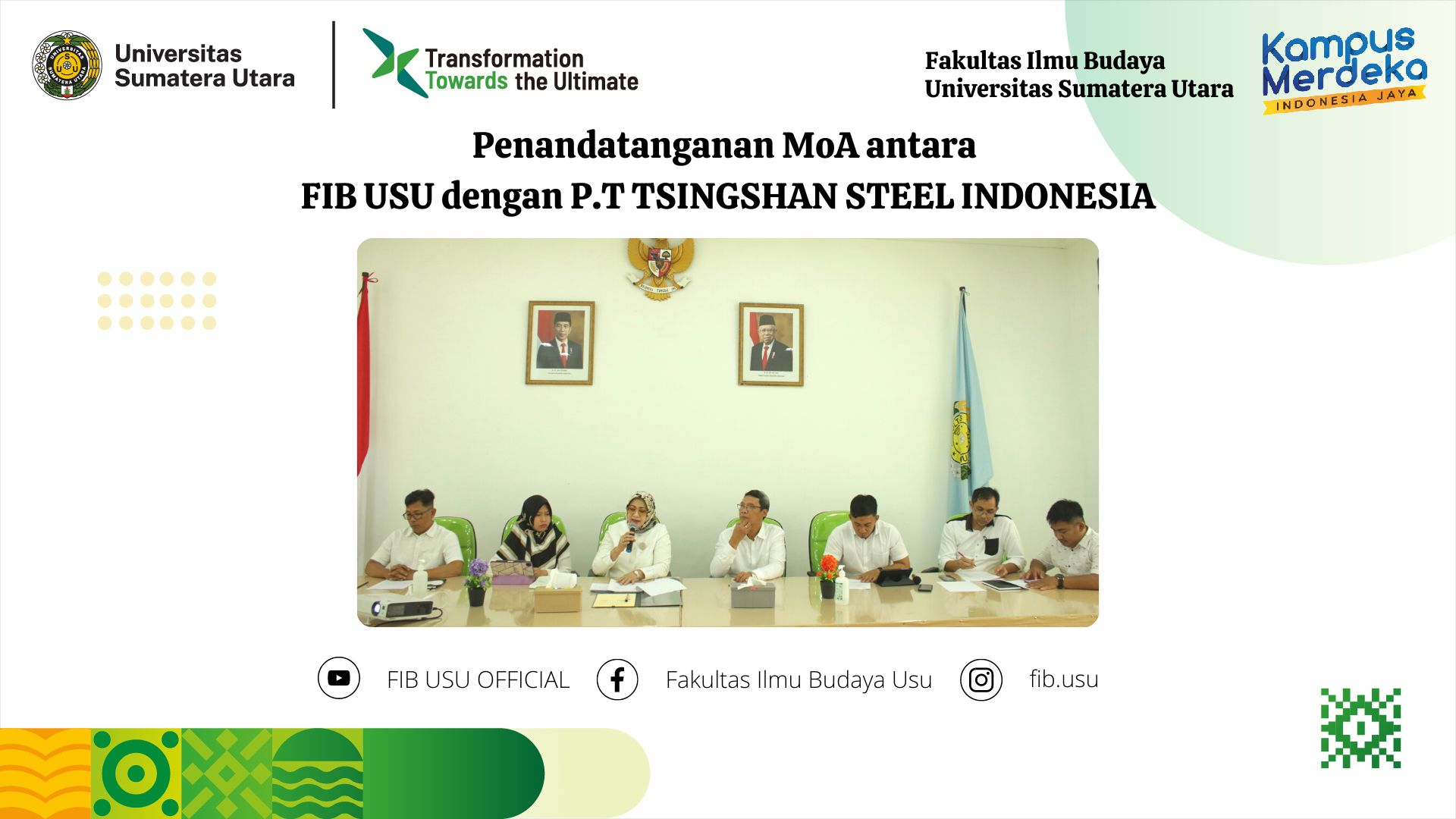 Penandatanganan Moa Antara Fib Usu Dengan P.t Tsingshan Steel Indonesia ...