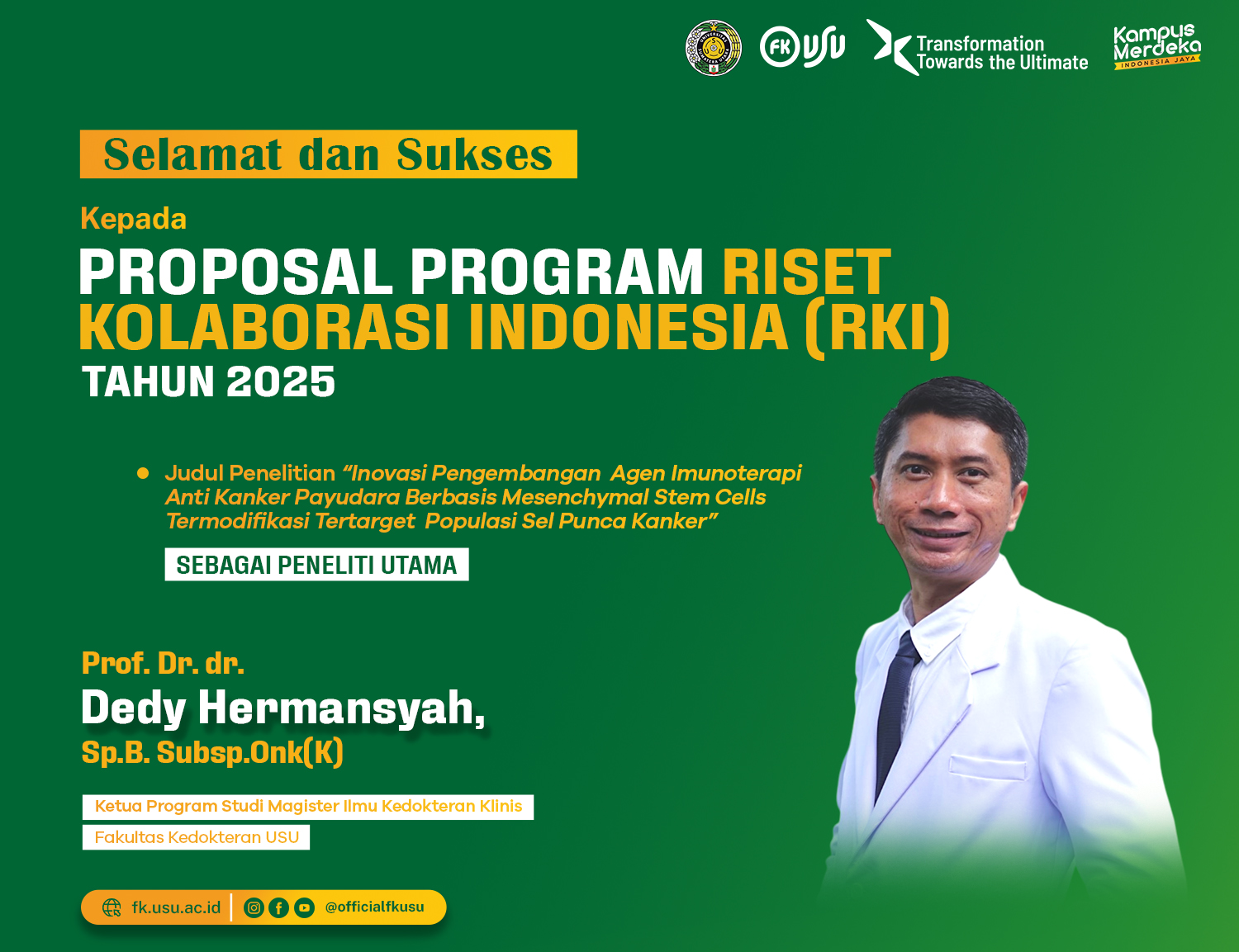 Prof. Dedy Hermansyah Menjadi Peneliti Utama Dan Meraih Rki 2025 ...