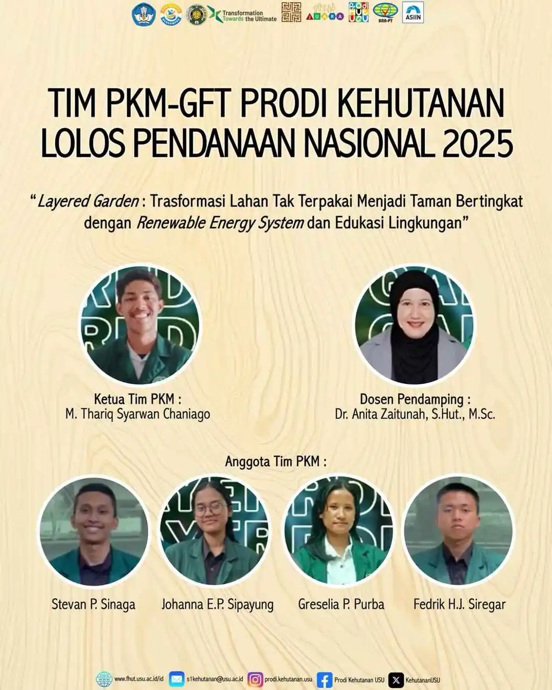 Tim Pkm-gft Prodi Kehutanan Usu Lolos Pendanaan Nasional 2025 ...