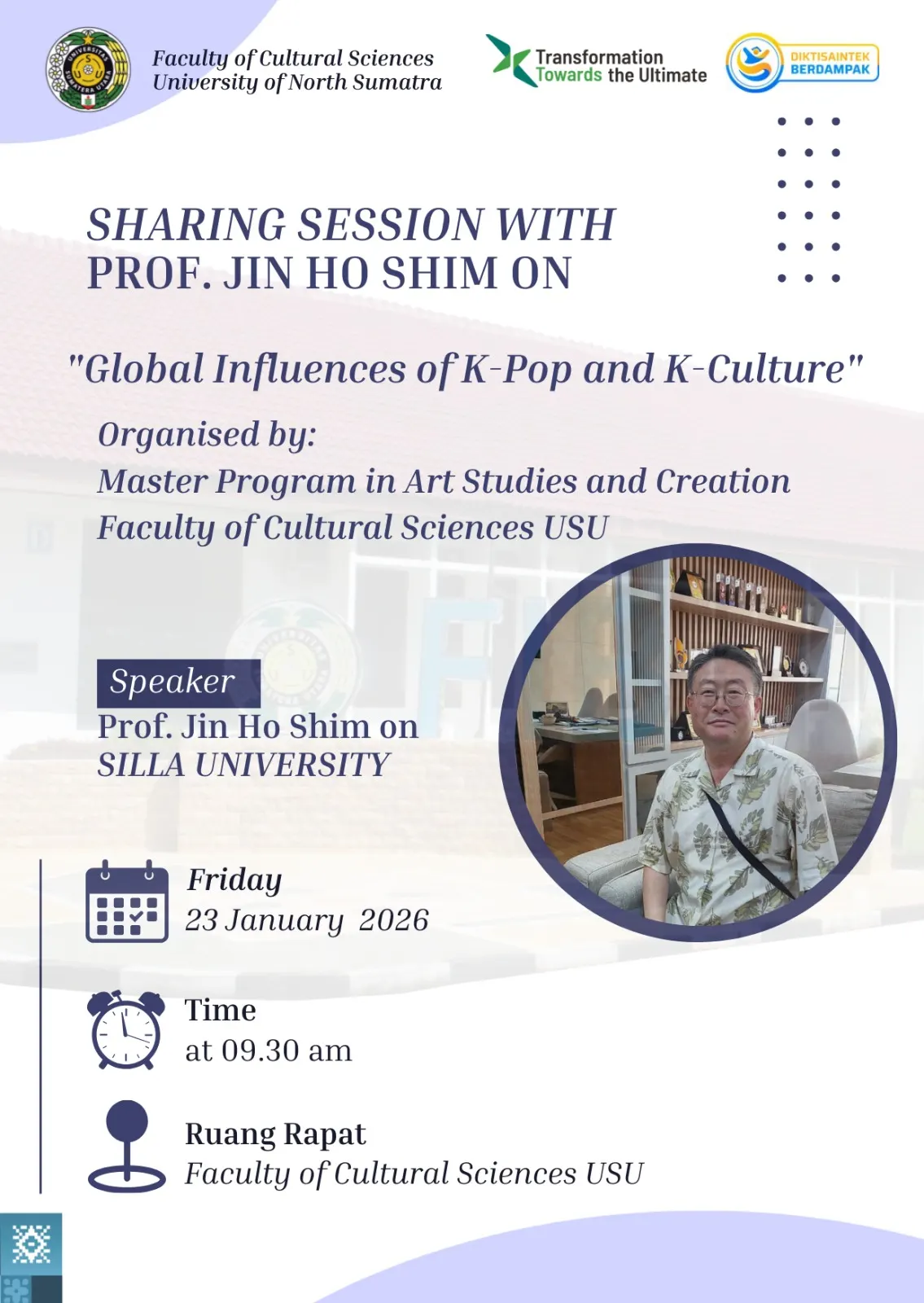 Sharing Session With Prof. Jin Ho Shim On (silla University) "global ...