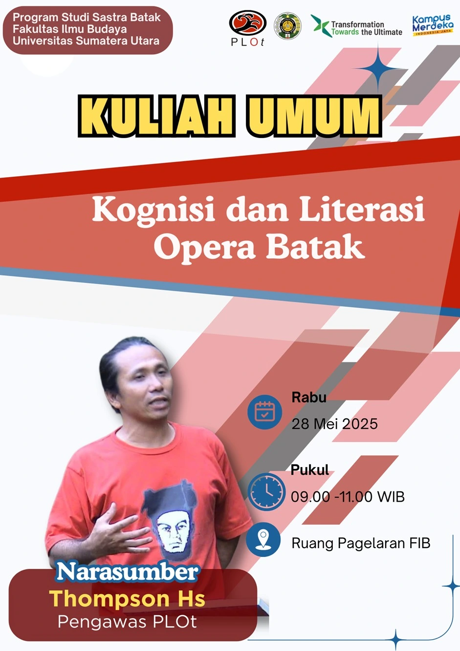 Batak Opera As A Cultural Learning Platform: A Public Lecture By The ...