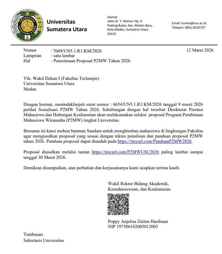 Punya Ide Usaha? Penerimaan Proposal P2mw Usu 2026 Resmi Dibuka ...