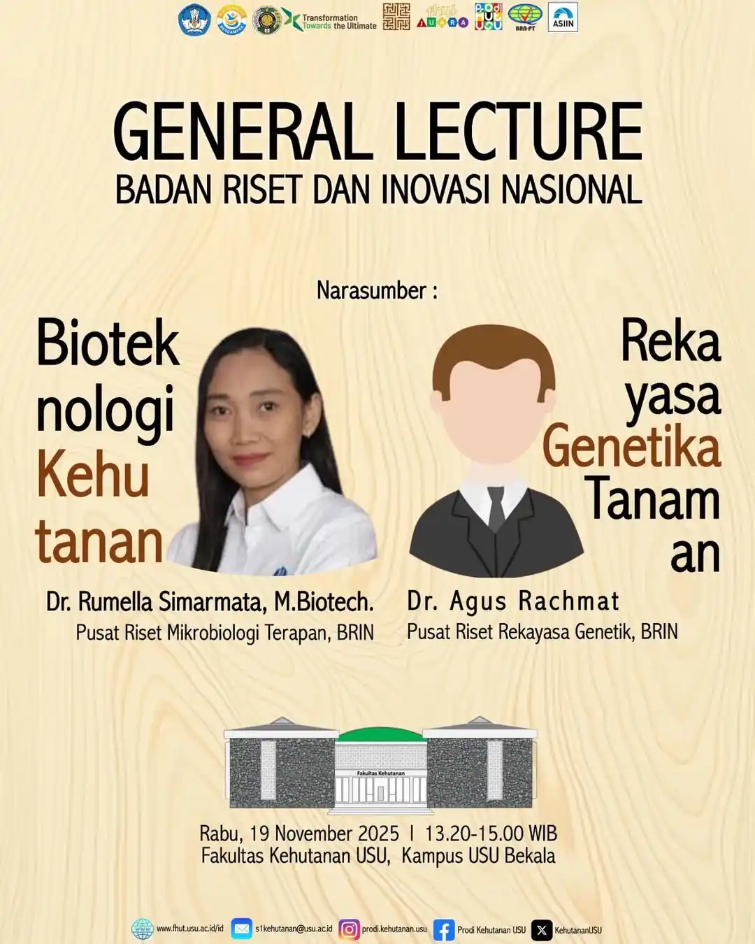 General Lecture Brin Hadir Di Fakultas Kehutanan Usu: Bahas ...