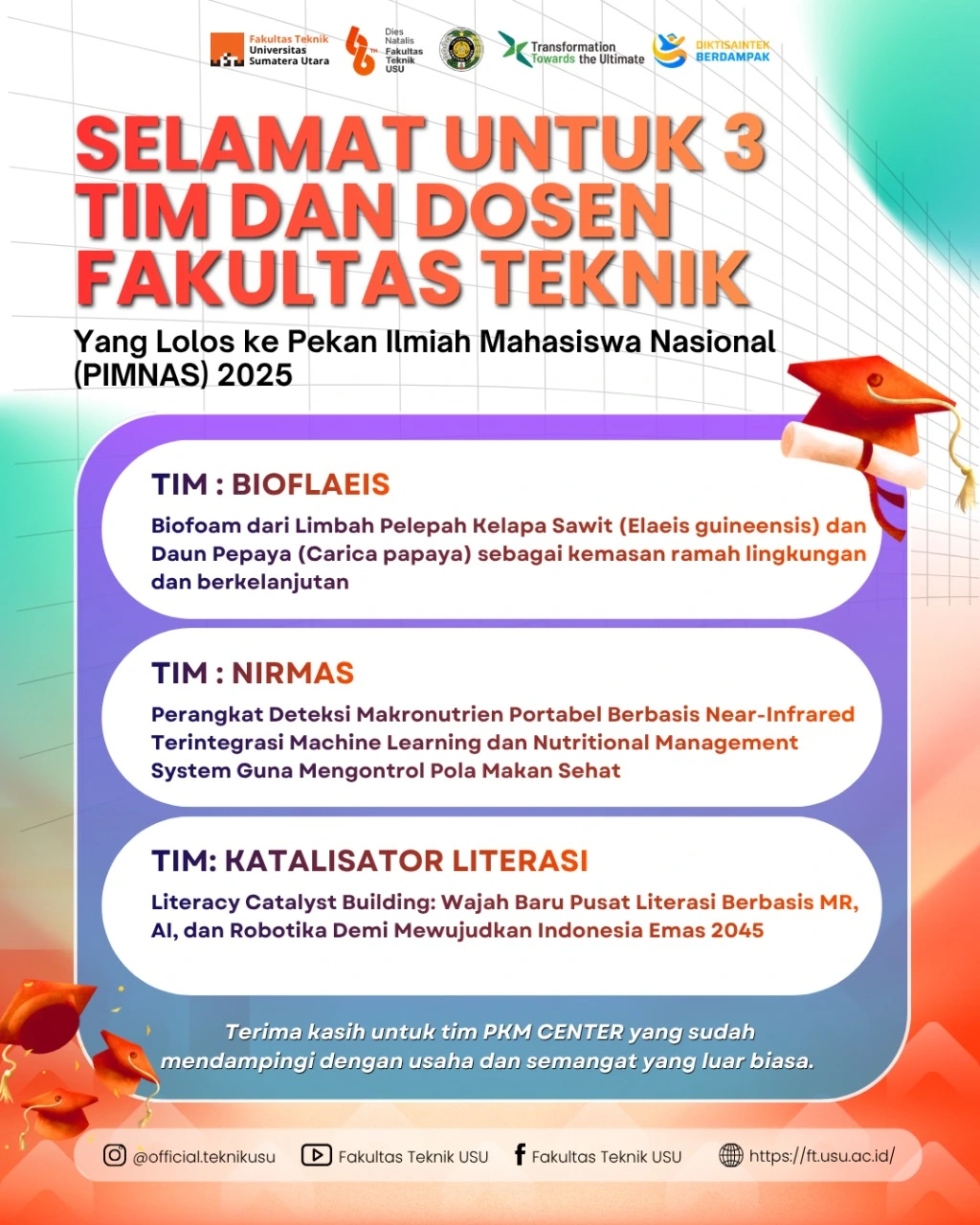 Tiga Tim Dan Dosen Fakultas Teknik Yang Lolos Ke Pekan Ilmiah Mahasiswa ...