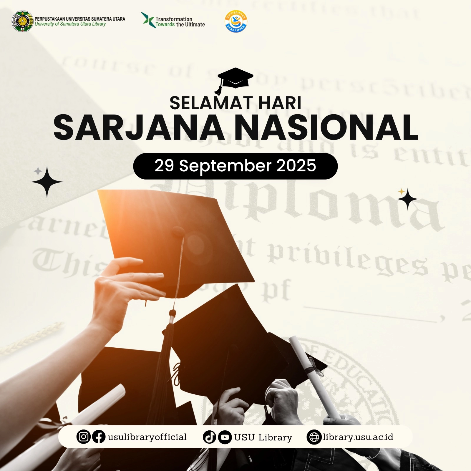 Happy National Graduates Day | Library Universitas Sumatera Utara