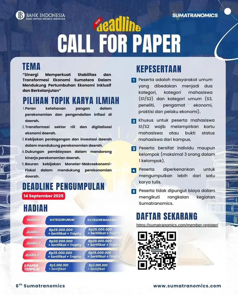 Call For Paper Sumatranomics 2025 | Fakultas Pertanian Universitas ...