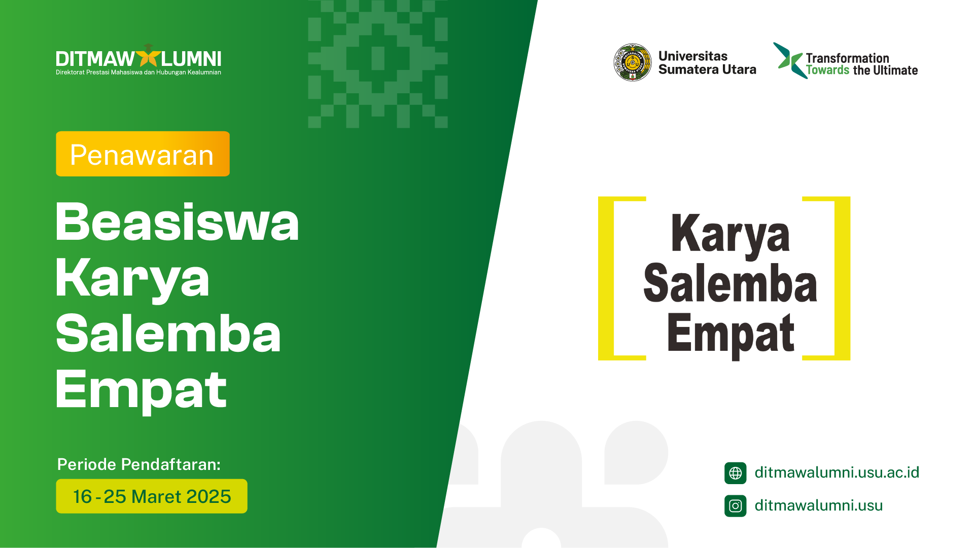 Beasiswa Karya Salemba Empat 2025 | Universitas Sumatera Utara